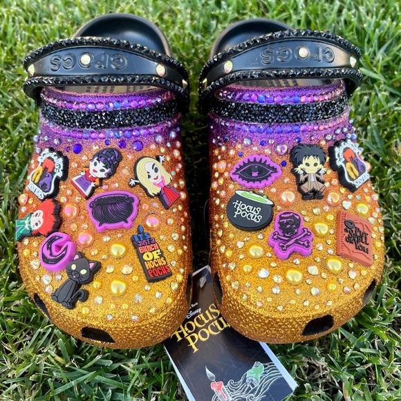 CROCS | Shoes | Brand New Custom Hocus Pocus Bling Crocs Size 8wm6 ...